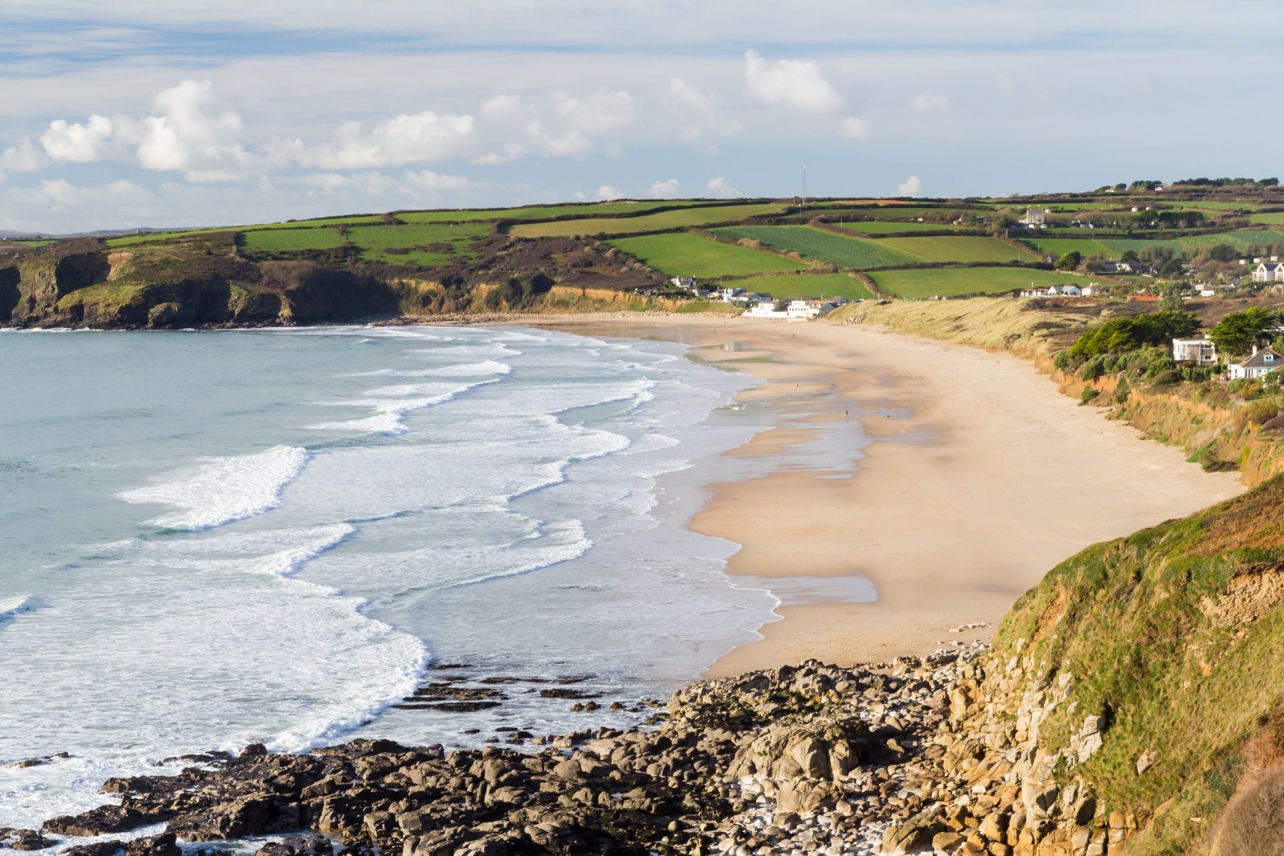 Praa Sands Beach Surfing In Cornwall - Outside Adventures